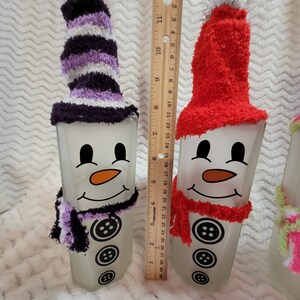 Lighted Snowman Whiskey Bottle, Christmas Decor, Gift - Etsy