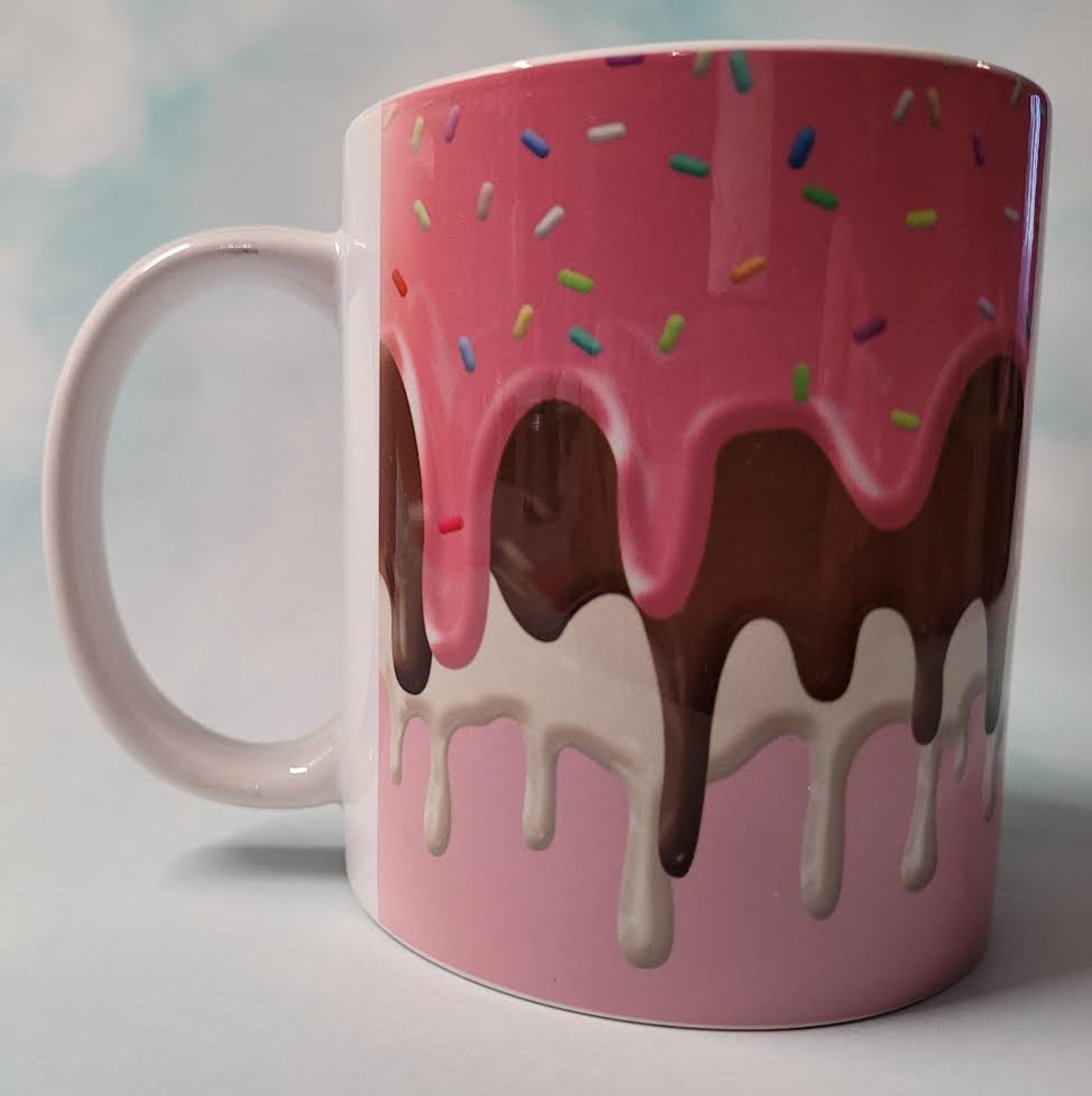 Ice Cream Drip Mug, 12 Ounce Coffee Cup - Etsy