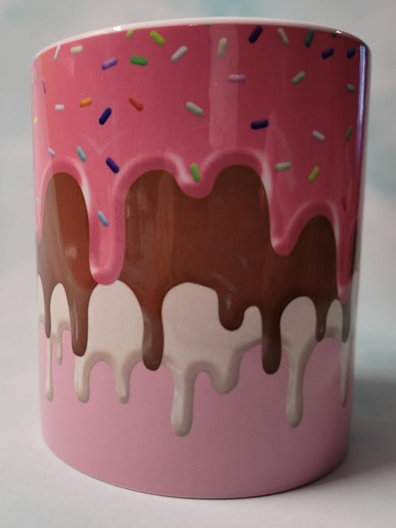 Ice Cream Drip Mug, 12 Ounce Coffee Cup - Etsy