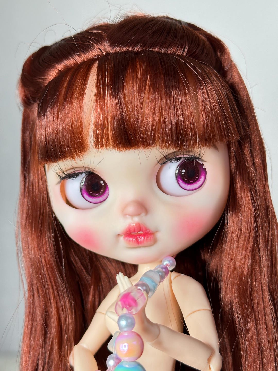 Custom Blythe Doll , Factory Joint Body Fake Base, White Skin, Come ...
