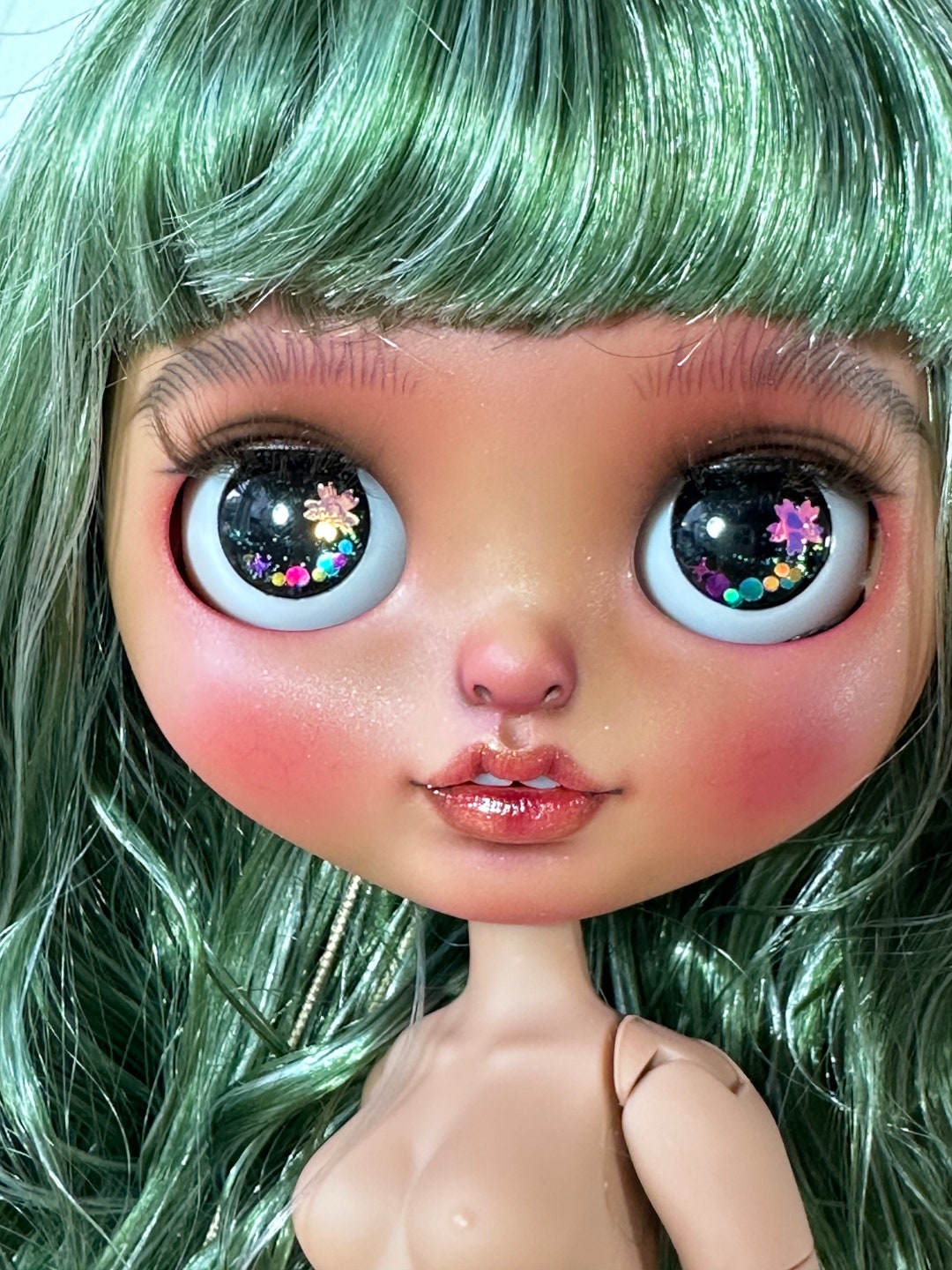 Custom Blythe Doll,fake Base , Dark Skin - Etsy