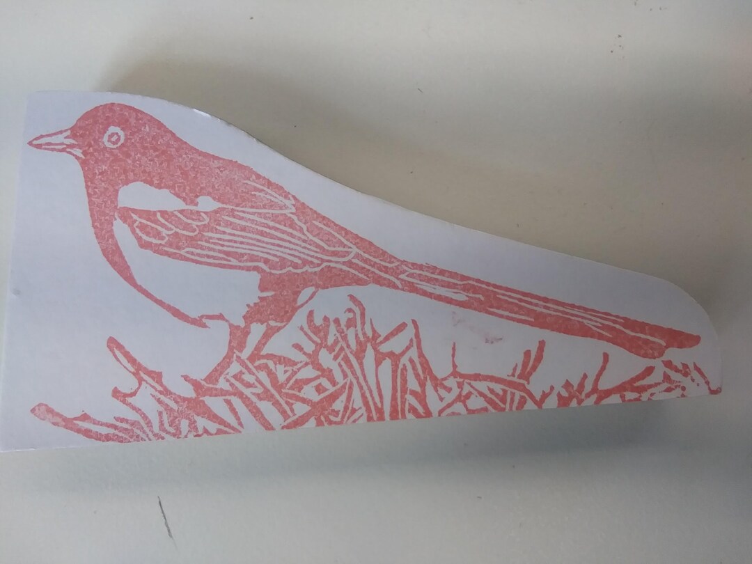 Rubber Stamp - Magpie - Wooden Printing Stamp Block - Etsy