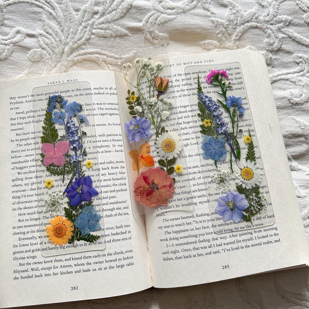 Build Your Own Bookmarks Real Dried Flowers Gift Idea for Book Lovers ...