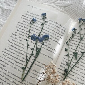 Forget Me Not Laminated Pressed Flower Bookmark With Tassel - Etsy