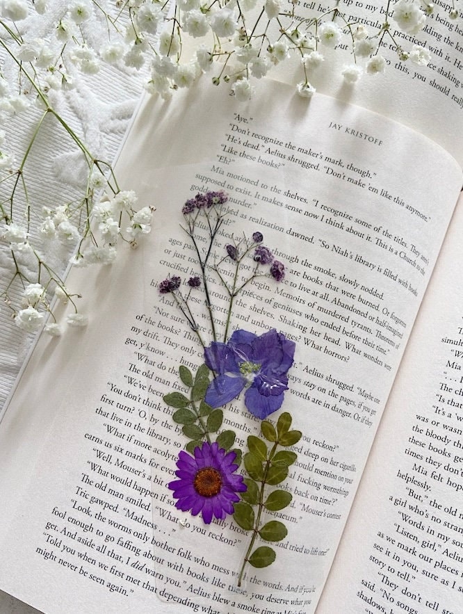 Pressed Violet Bookmark - Etsy