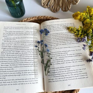 Forget-me-not Bookmark | Real Dried Flowers | Gift for Reader ...