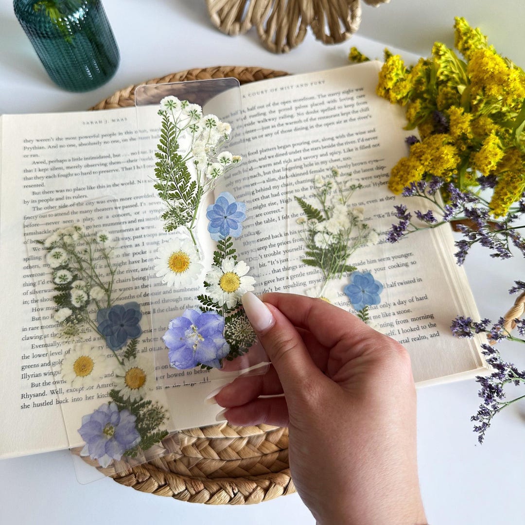 Pressed Flower Bookmark | Real Dried Flowers | Bookmark for Women ...