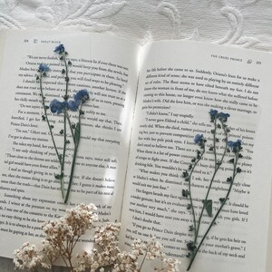 Forget Me Not Laminated Pressed Flower Bookmark With Tassel - Etsy