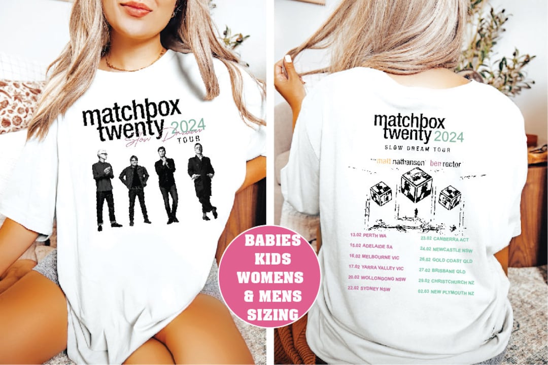 Matchbox Twenty T-shirt, Matchbox 20 T-shirt, Slow Dream Tour T-shirt ...