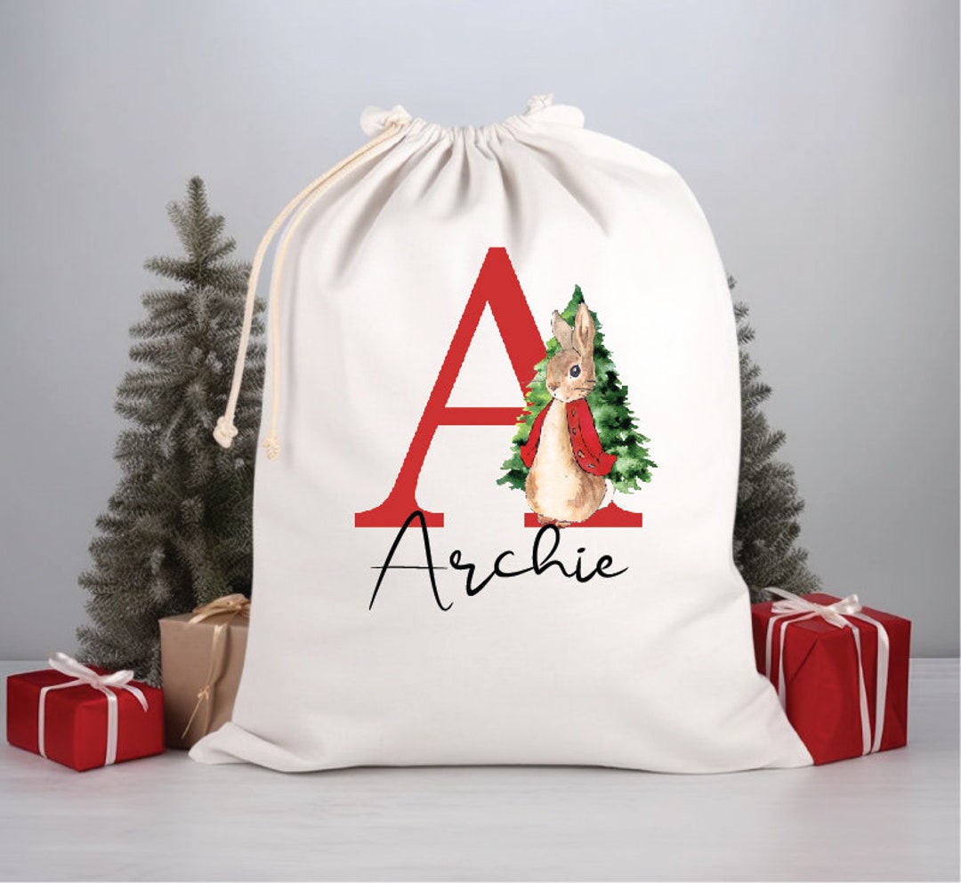 Peter Rabbit Santa Sack, Alphabet Santa Sack, 50cm X 70cm, Personalised ...