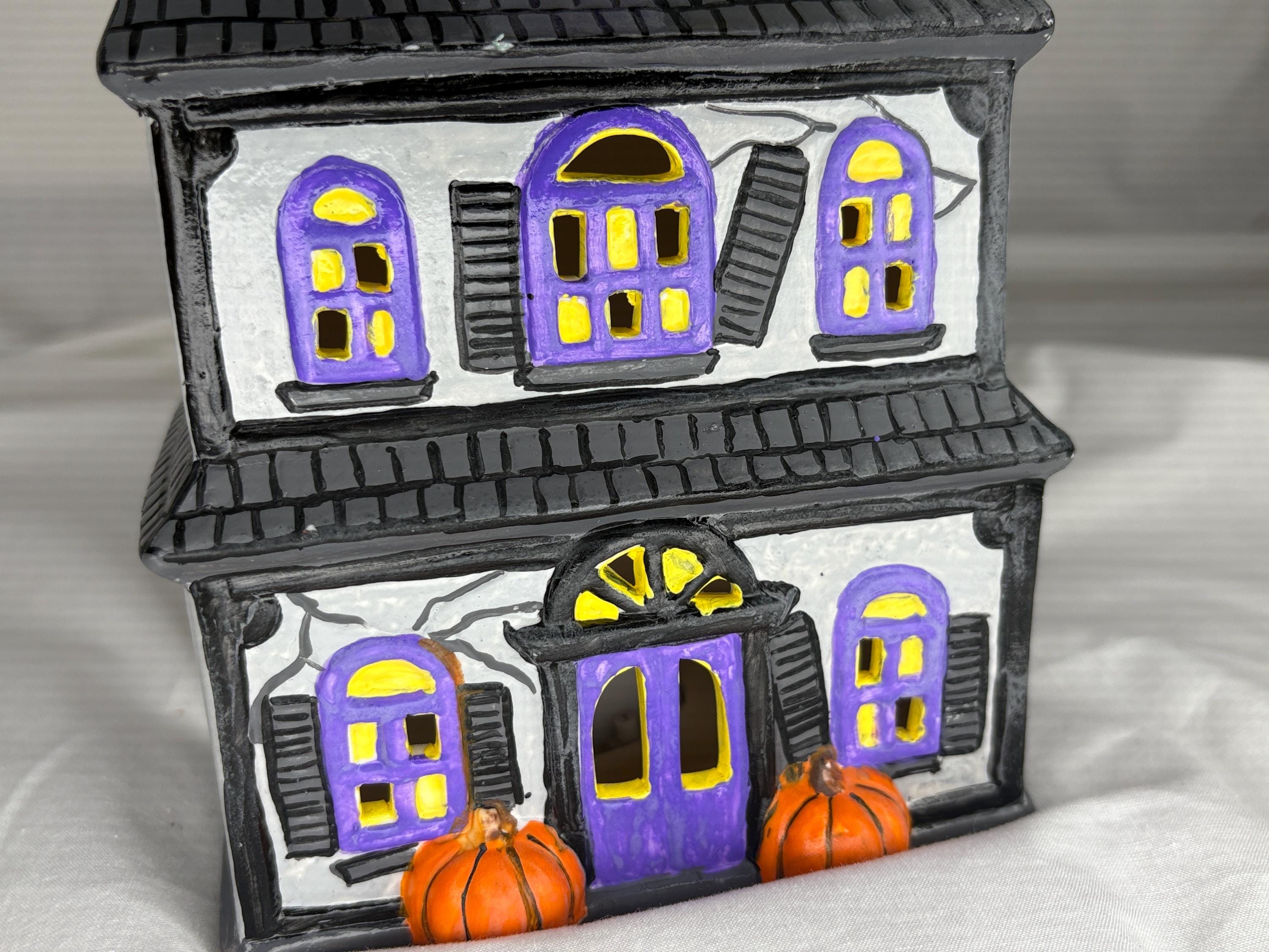 Lighted Haunted House - Etsy