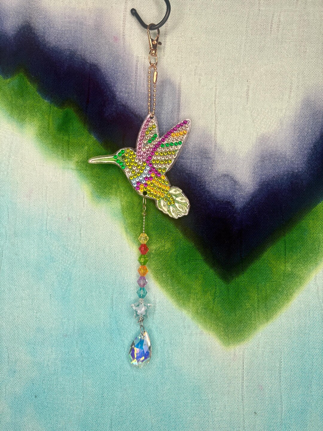 Hummingbird Charmed Keychain - Etsy
