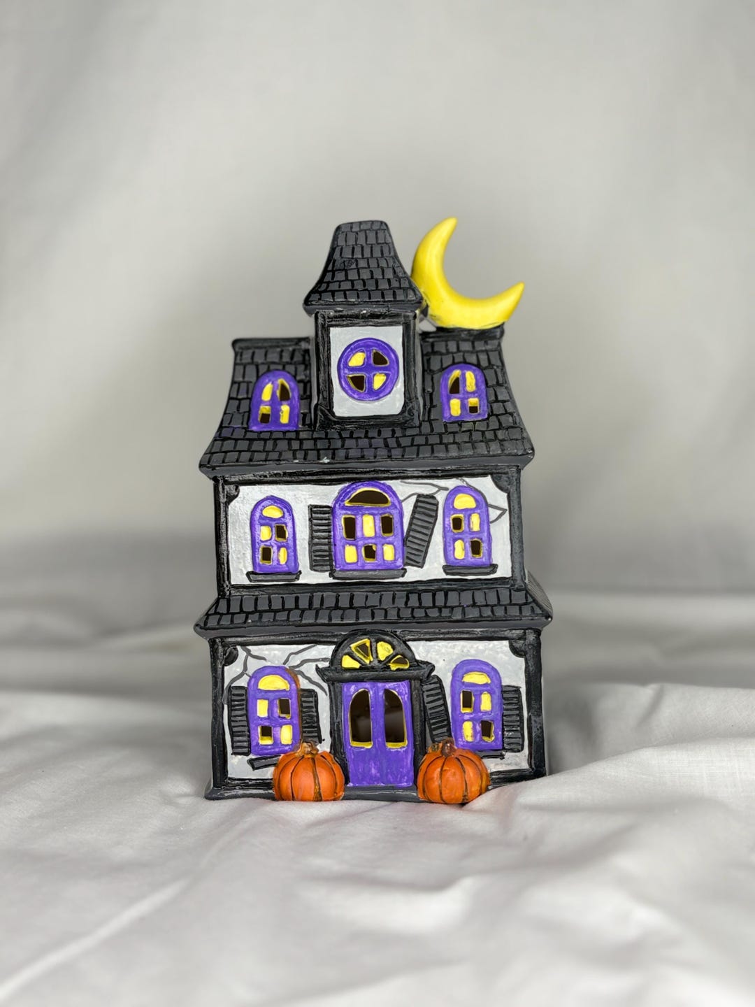 Lighted Haunted House - Etsy