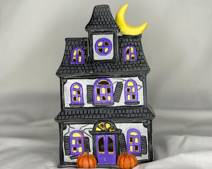 Lighted Haunted House - Etsy