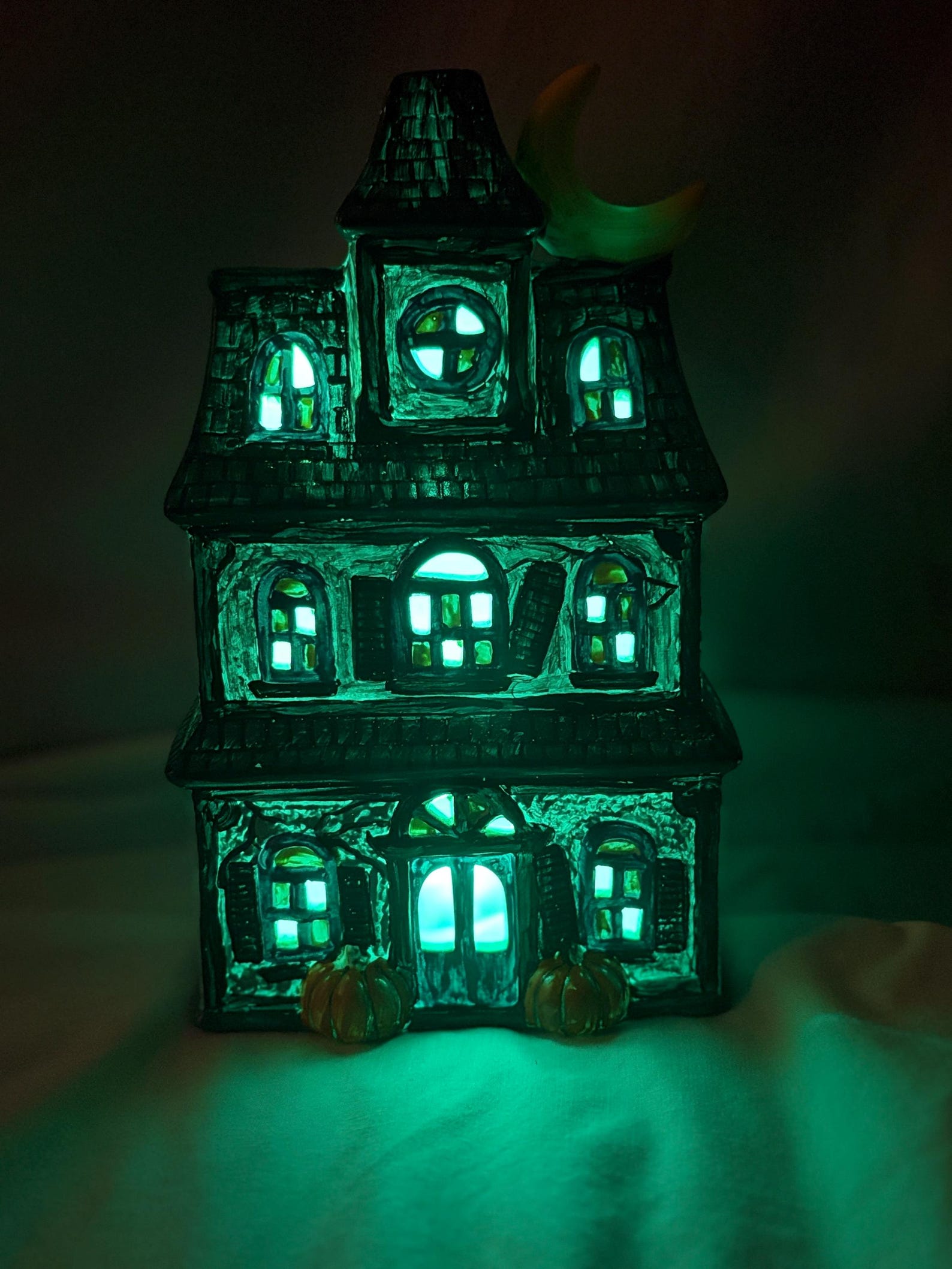 Lighted Haunted House - Etsy