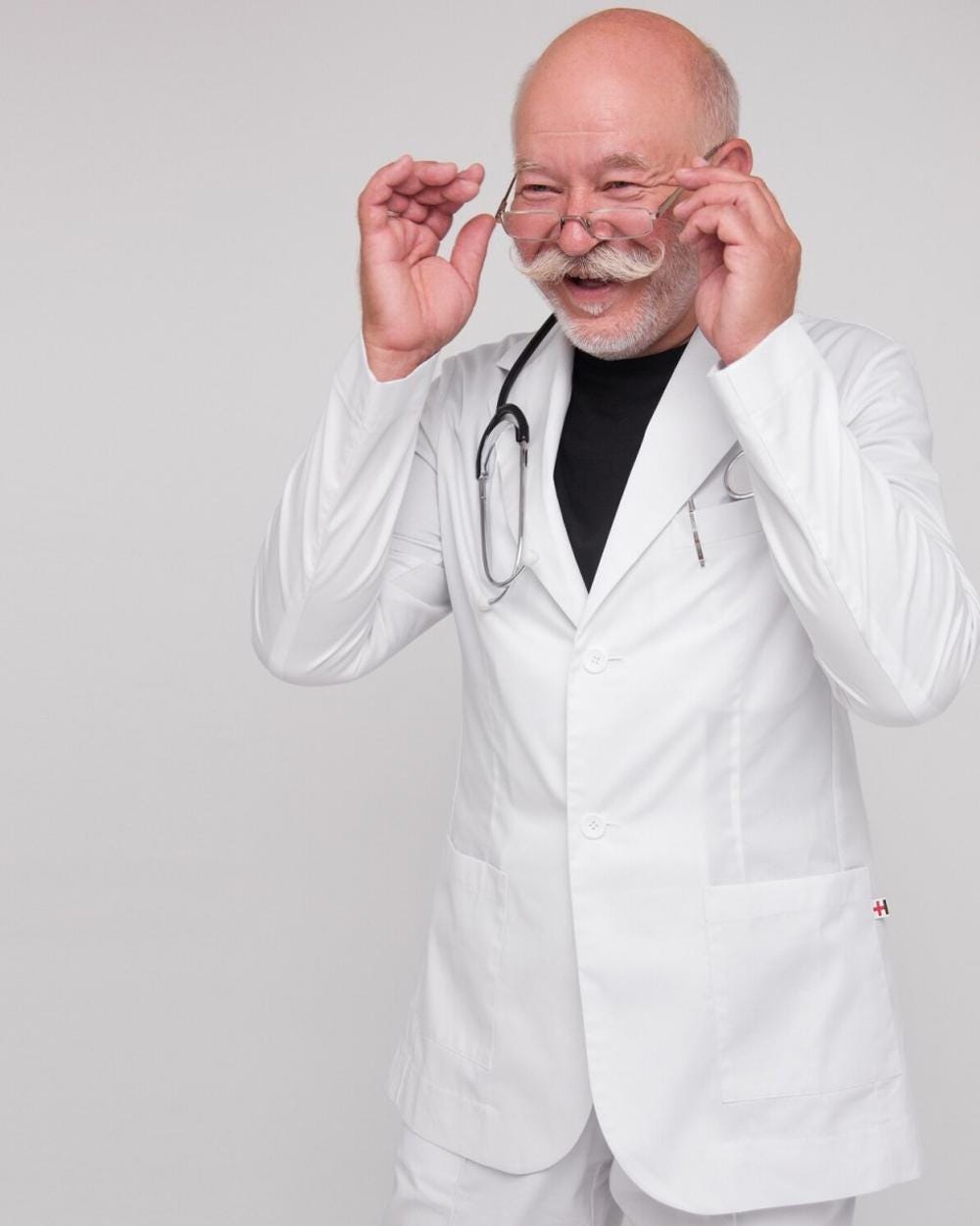 Men's Medical Blazer - Modern Doctor Jacket, Embroidered Cotton Blend ...