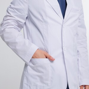Men's Medical Blazer - Modern Doctor Jacket, Embroidered Cotton Blend ...