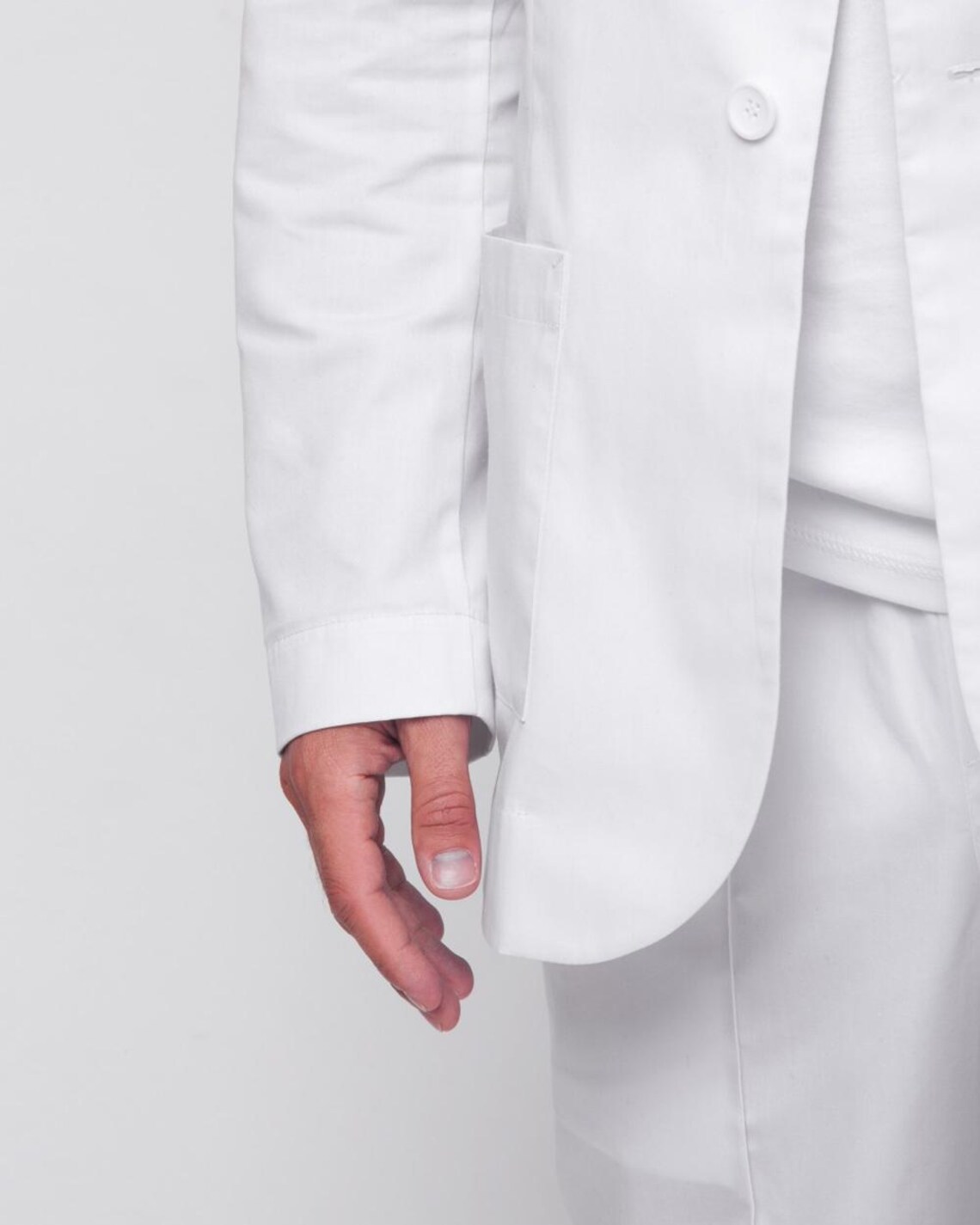 Men's Medical Blazer - Modern Doctor Jacket, Embroidered Cotton Blend ...