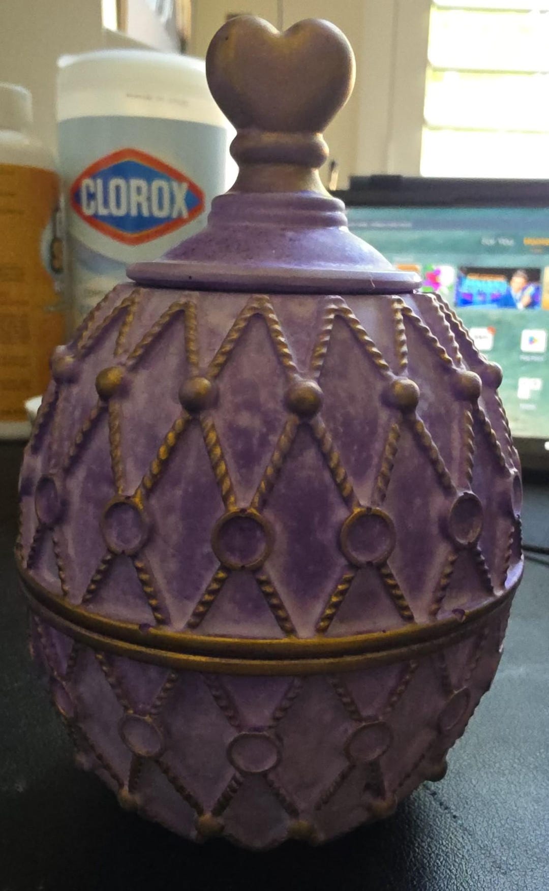 Fabergé Egg Candle - Custom Resincrete Container - Soy Wax - Luxury ...