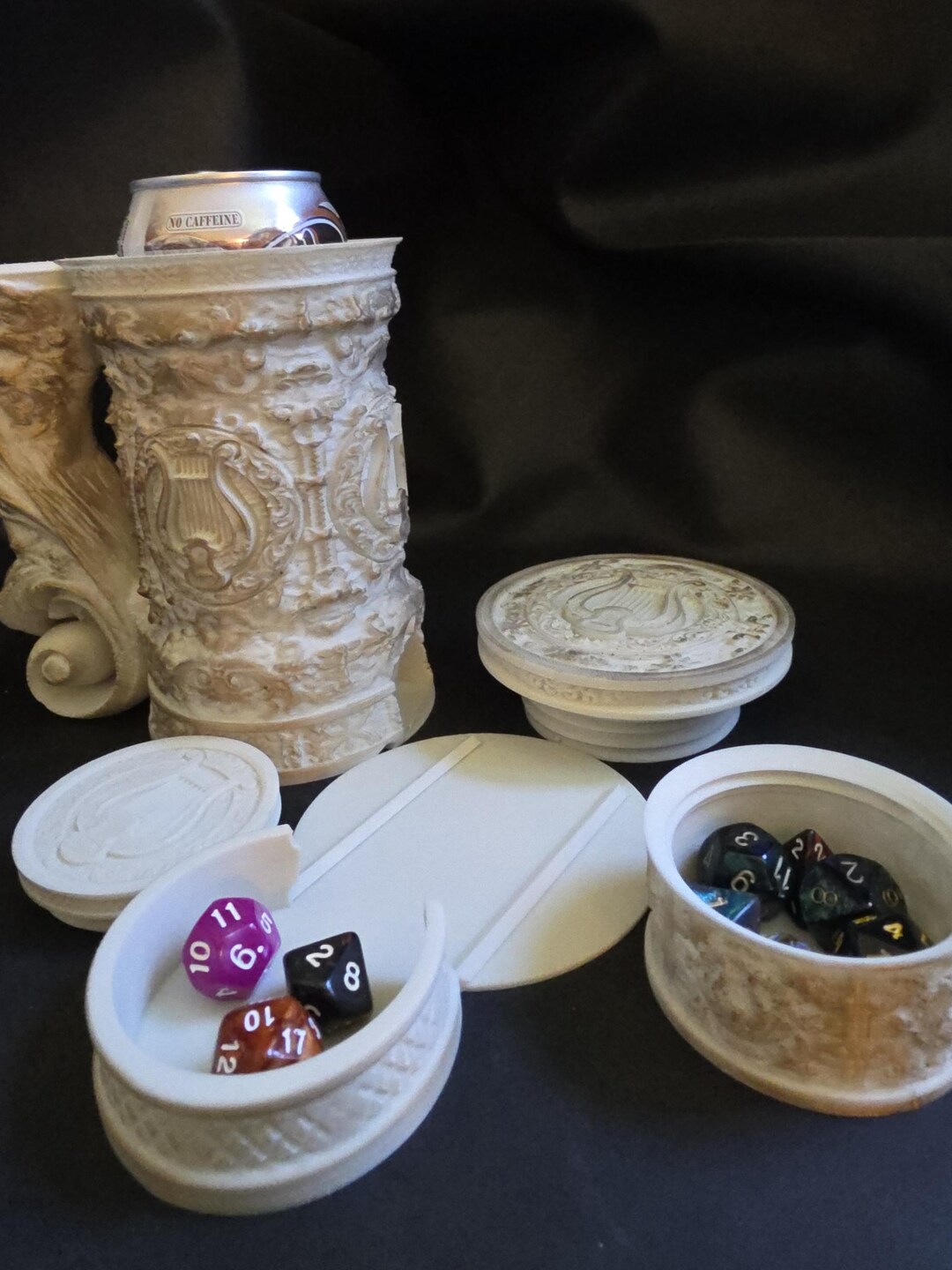 Bardic Brew Can Holder & Dice Tower - 3D Printed Dnd Gift, RPG ...