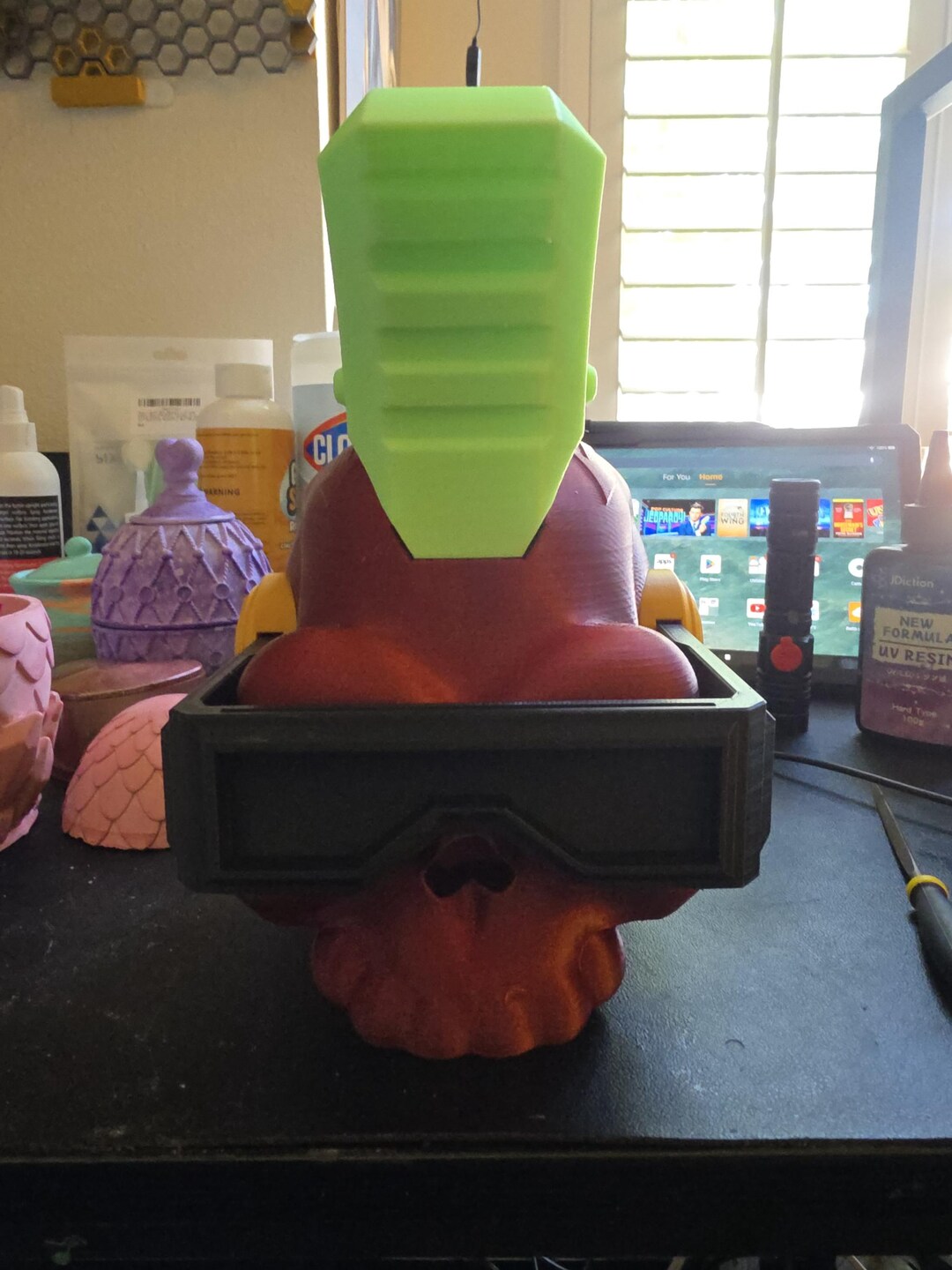 Steampunk Headset Stand - 3D Printed Gaming Gear Holder - Brass ...