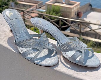 Blue Butterfly Heels - Etsy