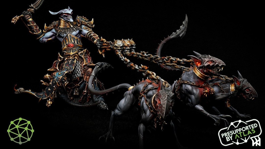 Abaddon the Destroyer With Hounds 1/12 Scale 3D Printed Apocalipse ...