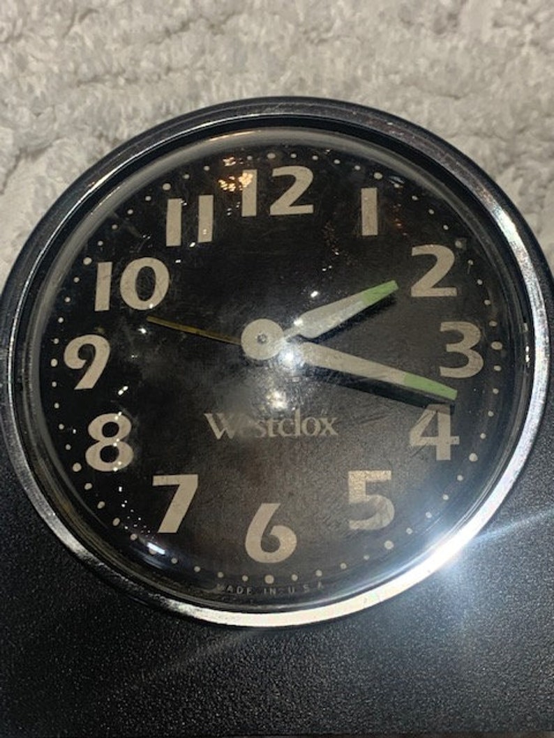1970s Westclox Alarm Clock Black Chrome Portable Wind-up - Etsy
