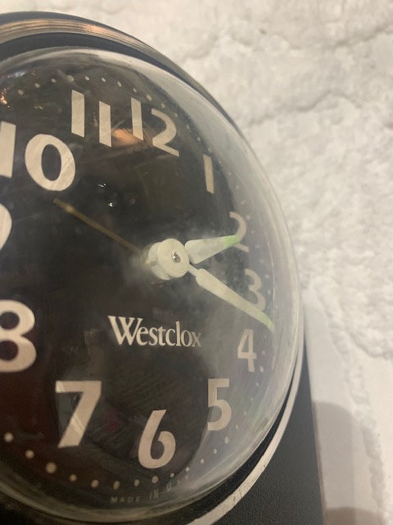 1970s Westclox Alarm Clock Black Chrome Portable Wind-up - Etsy