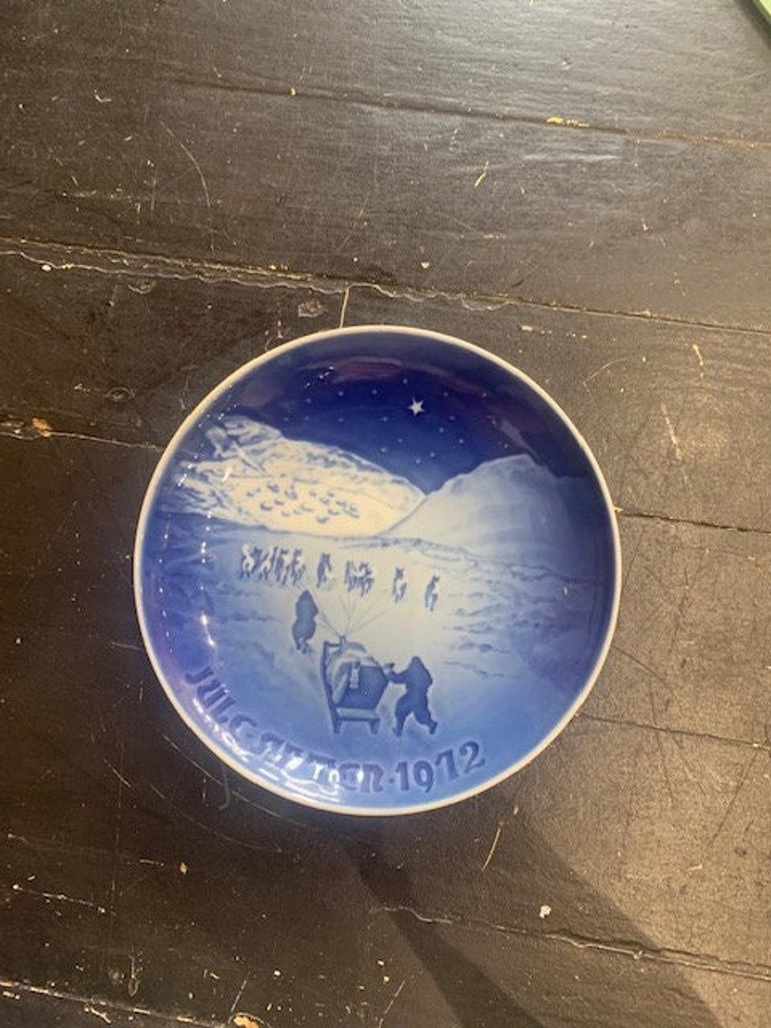 1972 B&G Plate, Christmas in Greenland, Made in Denmark, Copenhagen ...