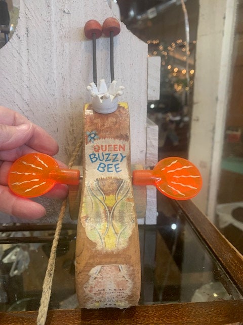 1950s Queen Buzzy Bee Wooden Pull Toy by Fisher Price, Approximately 7 ...