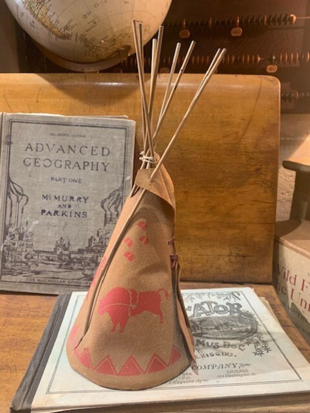 1980s Rustic Indian Tepee/tipi, Leather and Wood, Collectible Vintage ...