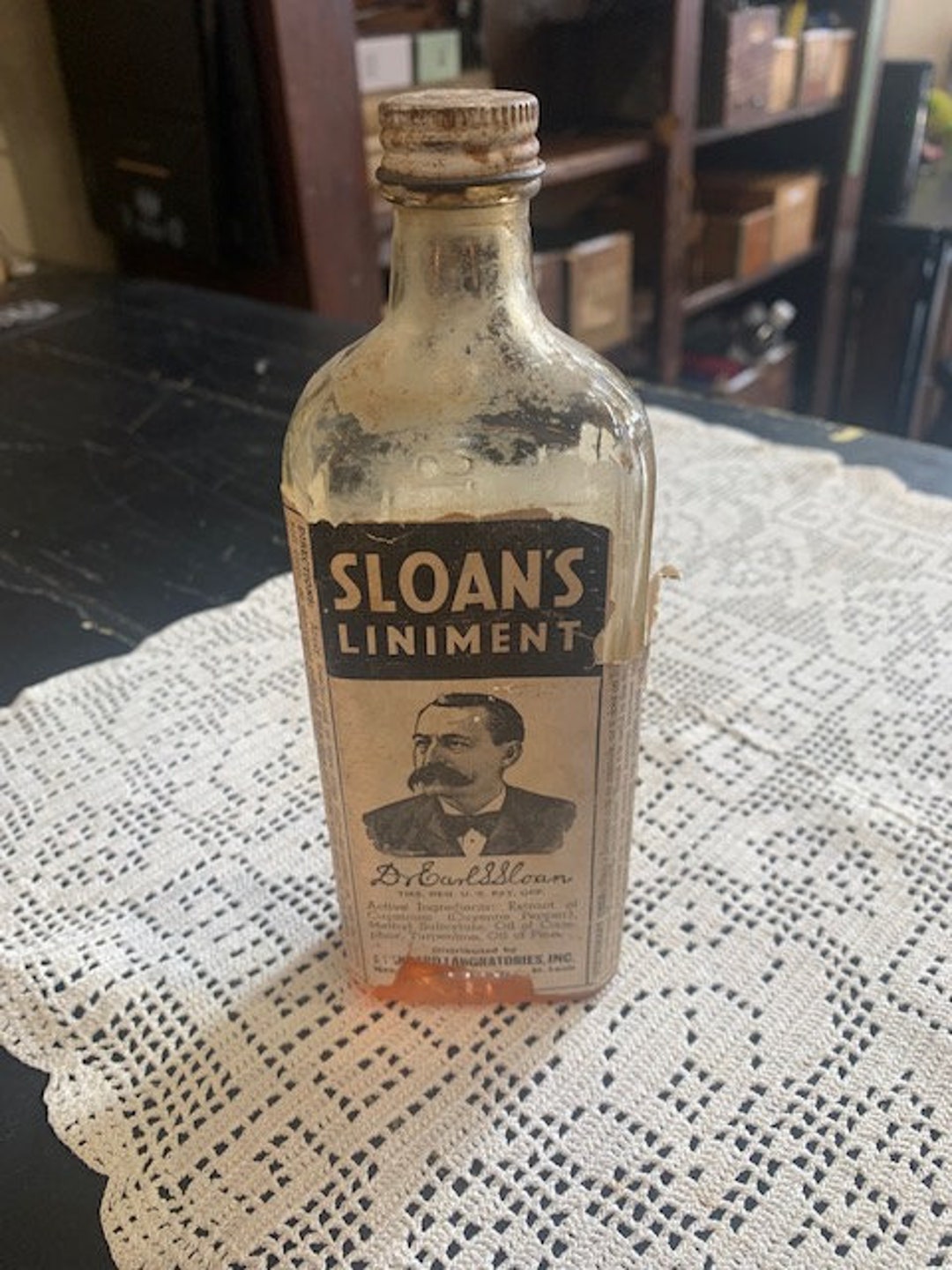 1920s Sloan's Liniment Bottle, 2.5 Oz. Apothecary Bottle, Made in USA ...