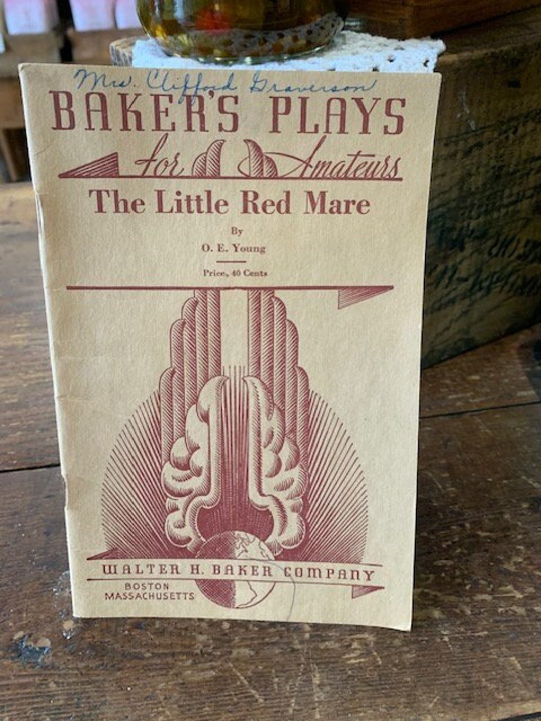 1908 Play Book, the Little Red Mare: A Farce in One Act, by O.E. Young ...