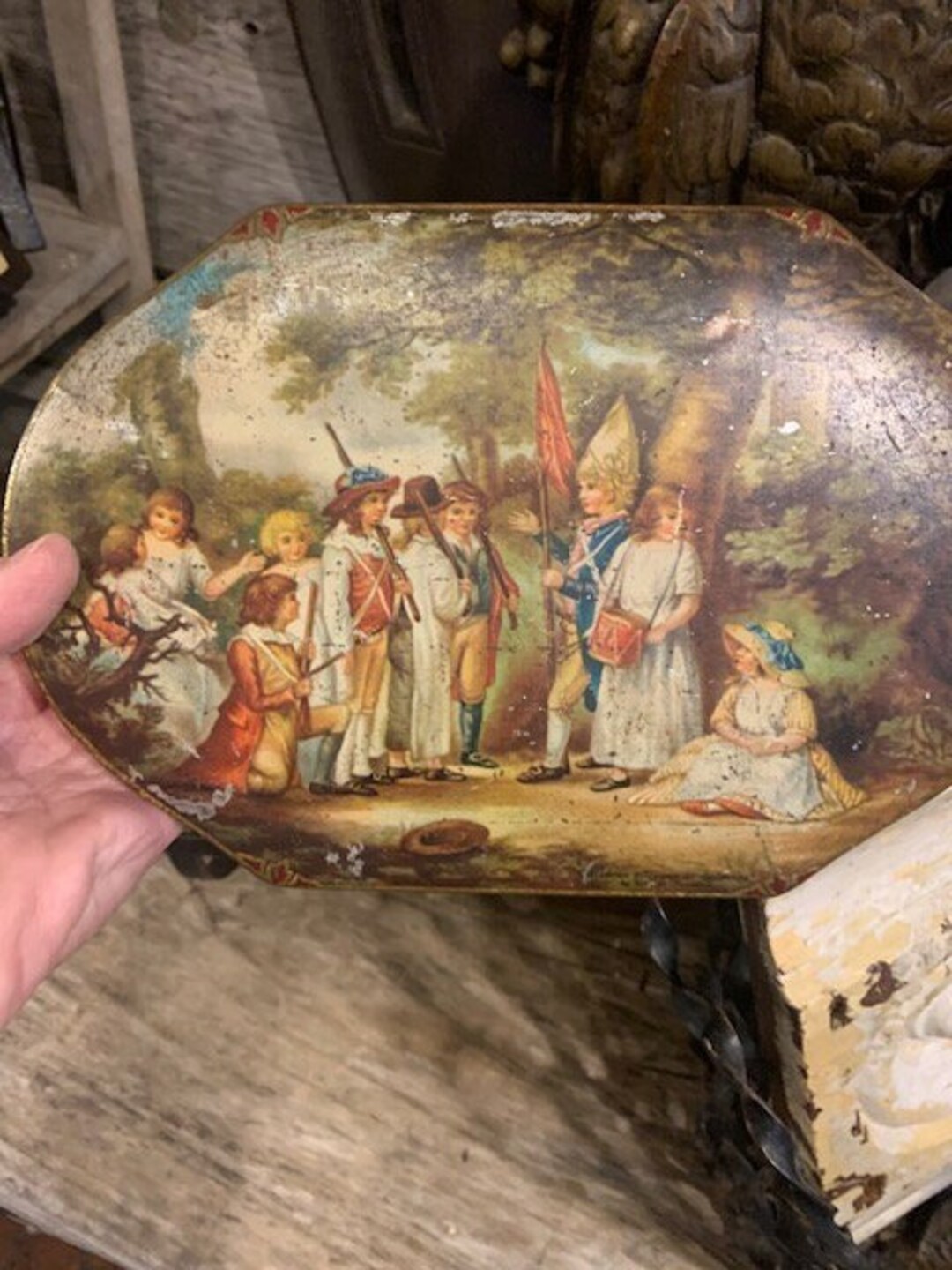 1950s Mcvitie & Price Biscuit Tin, Edinburgh-london, Costumed Children ...