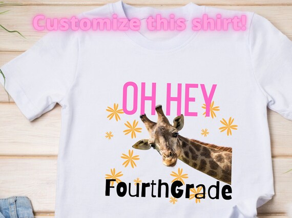 Personalized Giraffe Back to School Teacher Shirt Custom - Etsy
