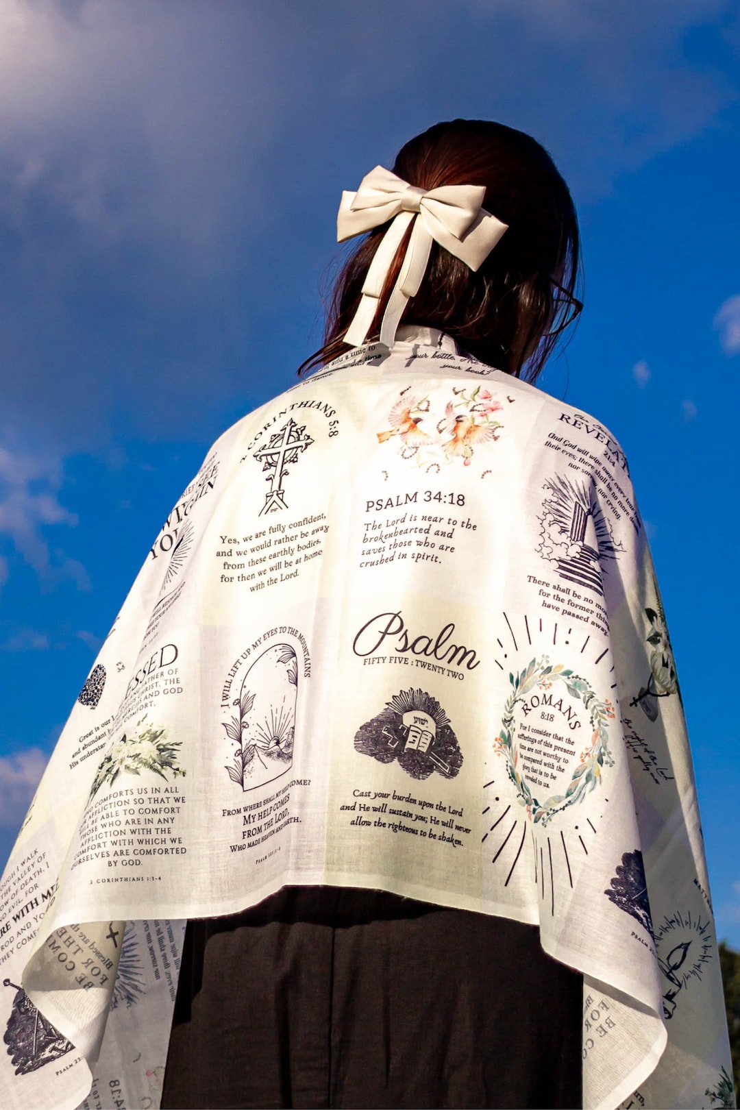 Bible Verse Sympathy Scarf: Christian Grief Gift, Prayer Shawl - Etsy UK