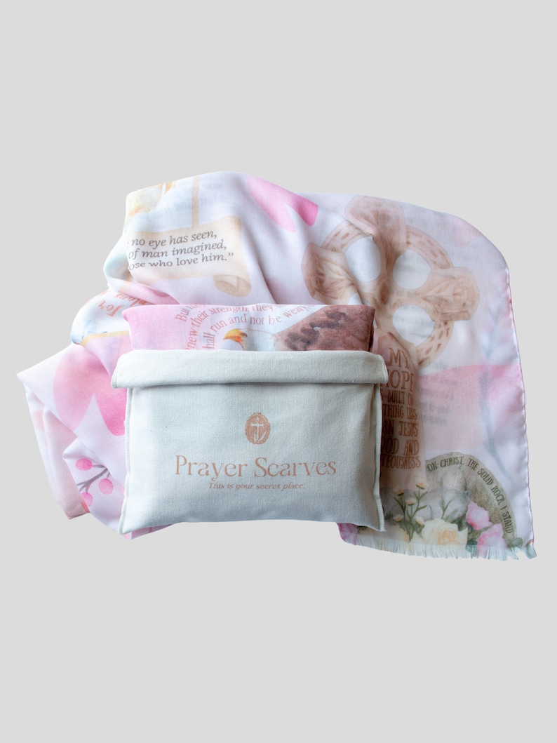 Pink Prayer Shawl: Christian Bible Verse Scarf, Inspirational Gift - Etsy