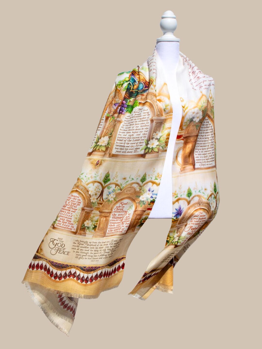 Covenant Christian Prayer Scarf – Bible Verse Christian Prayer Shawl ...
