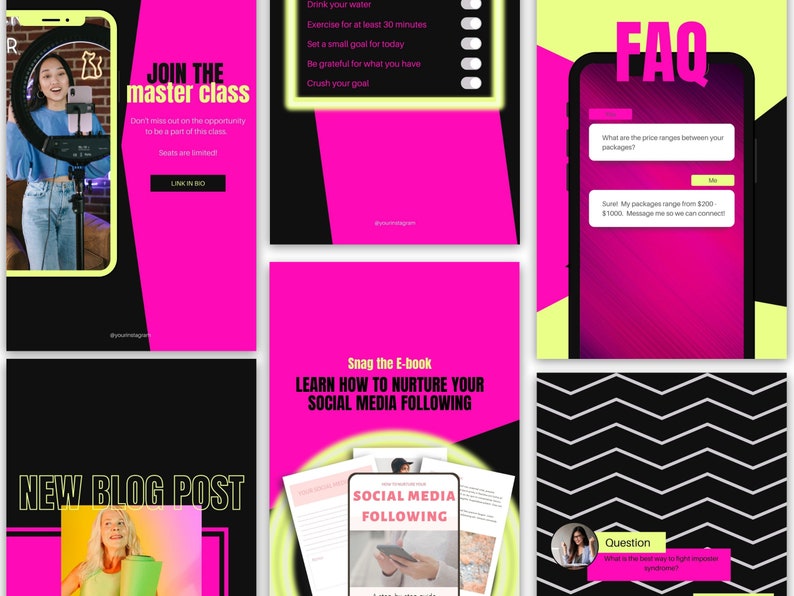 40 Instagram Story Templates Canva Social Media Templates For Coaches