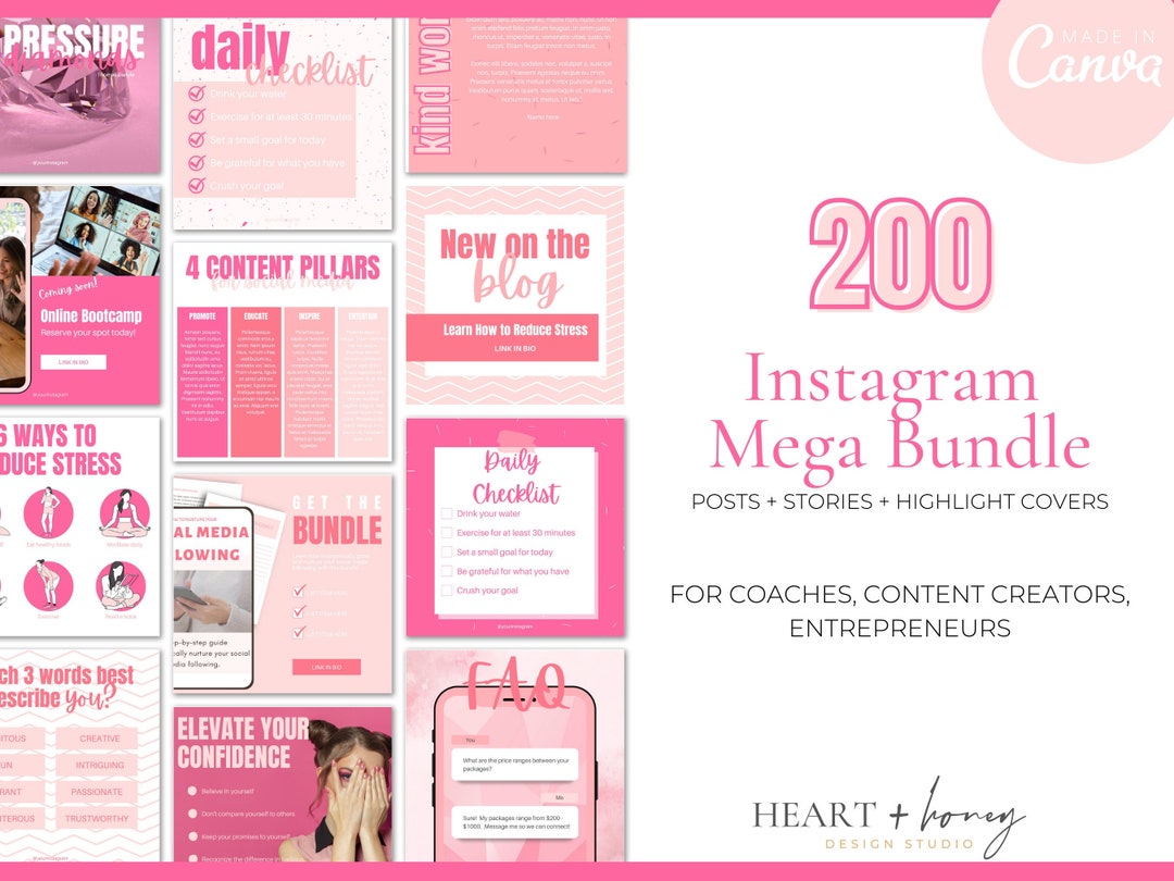 200 Instagram Post + Story + Highlight Cover Templates | Canva Social ...