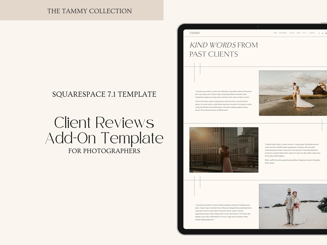 Squarespace Template | 7.1 Website | Client Review Page Add-on ...