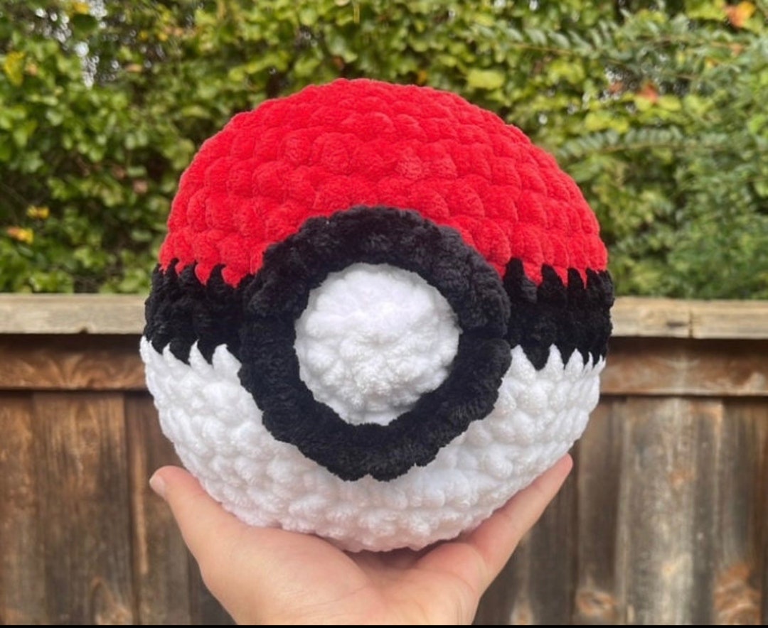 Cute and Fluffy Giant Pokeball Hand-made Plushies - Etsy