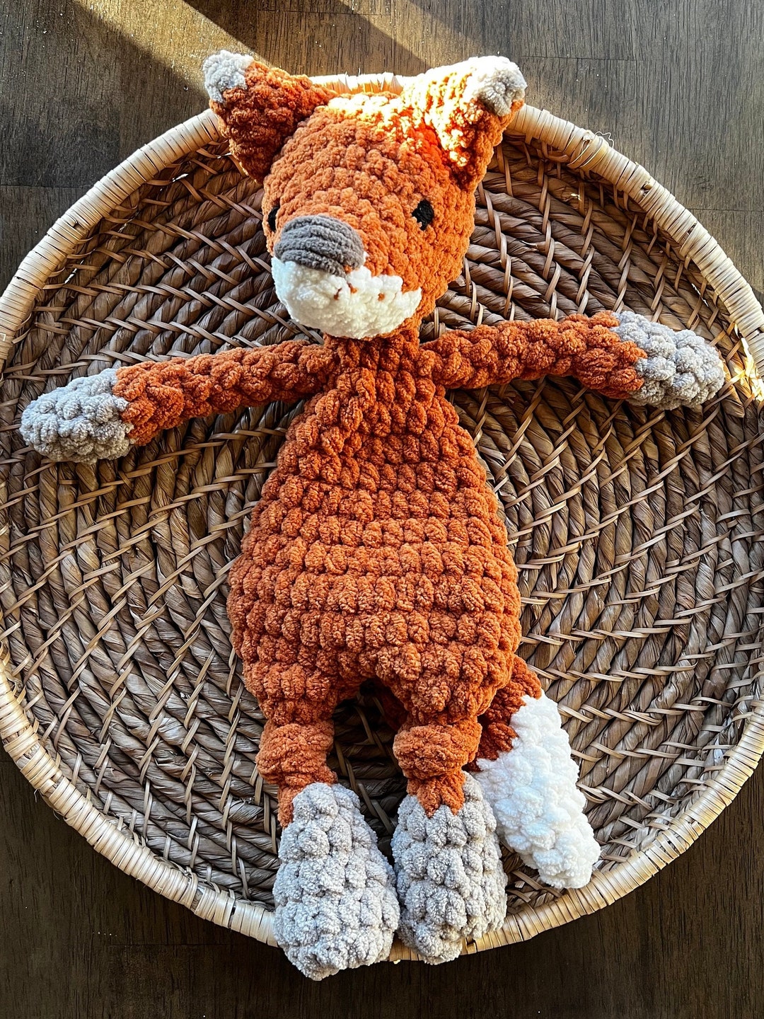 Fox Snuggler Fox Lovey Crochet Fox - Etsy