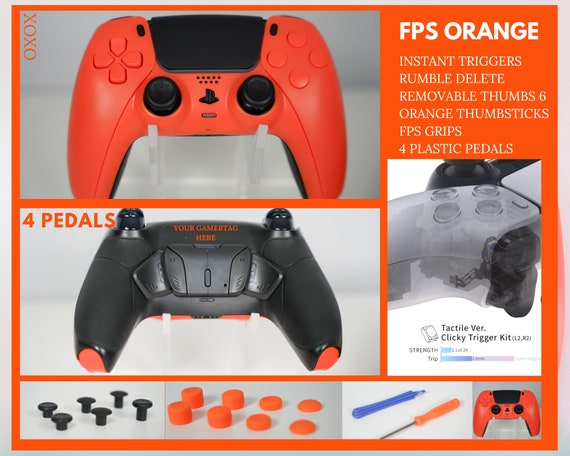 PS5 FPS Controller Back Paddles FPS Black orange silver RISE 4 Extremerate Etsy UK