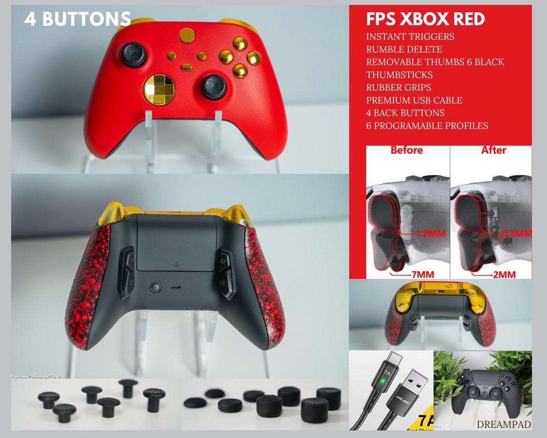 REDD 4 Paddles XBOX Controllers/ FPS Version No Rumbles - Etsy