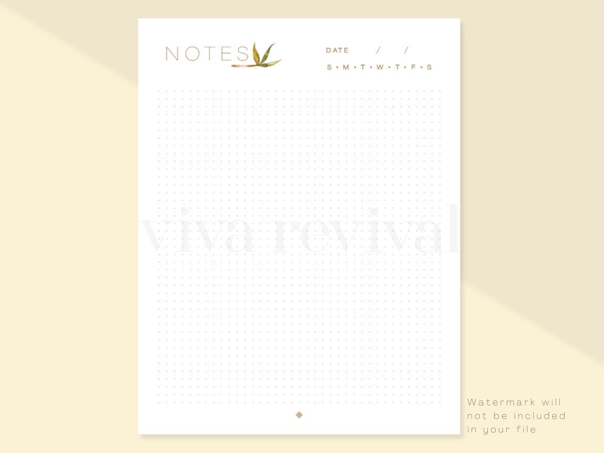 Printable Note Pages, Minimalist Lined Paper for Note-taking, Printable ...