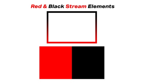 Red & Black Animated Twitch Overlays Webcam Border Stinger | Etsy
