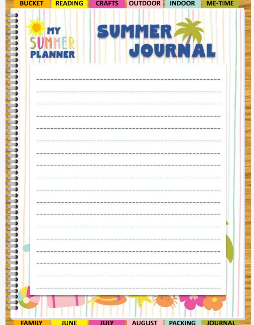 My Summer Planner (printable) - Etsy