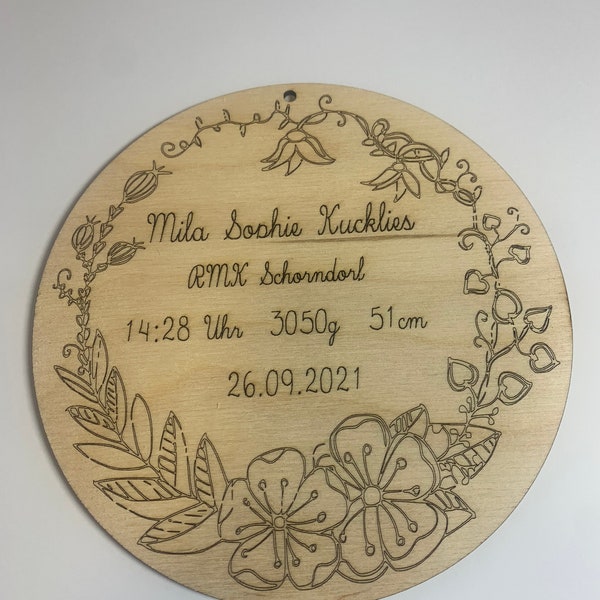Baptism Birth Chart - Etsy